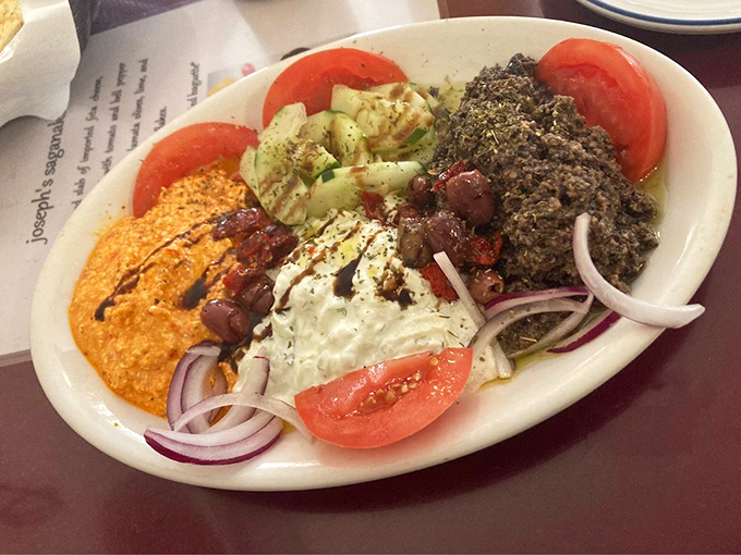 It's all Greek to me, and I'm loving it! This trio of Mediterranean delights is like a vacation for your taste buds. Photo credit: Chris K.