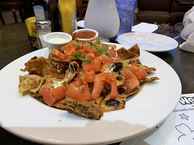 Irish nachos: where potatoes meet Tex-Mex in a delicious cultural mash-up. It's the United Nations of bar snacks! Photo credit: Carla D.