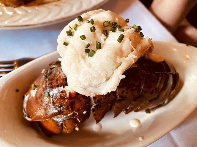 This isn't just a lobster tail, it's a crustacean sensation! Butter-bathed and ready for its close-up.