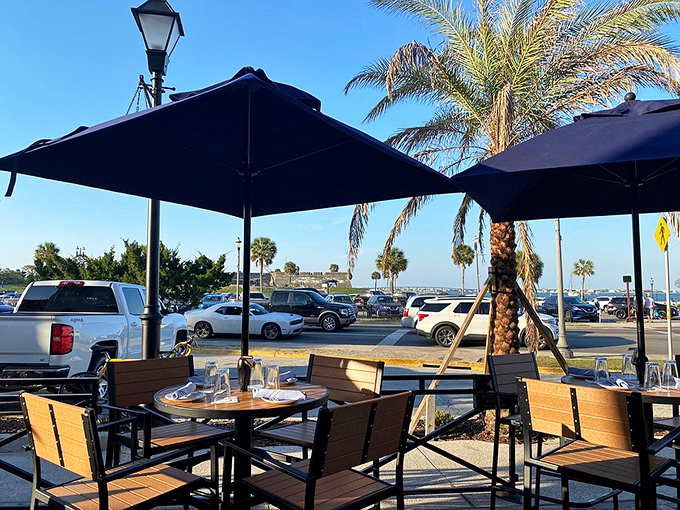 Al fresco dining with a side of paradise. Here, every meal comes with a generous helping of Florida sunshine and ocean breezes. Photo credit: Kevin K