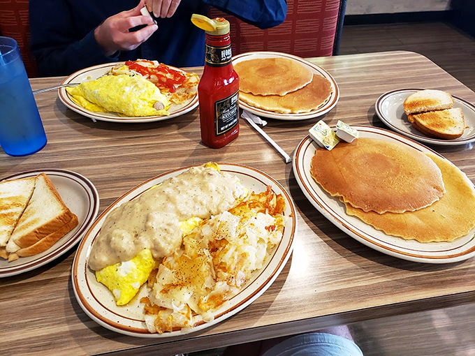 Stack 'em high and let the syrup fly! These pancakes are fluffier than a cloud and more comforting than your favorite sweater.