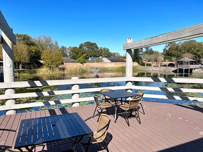 Who needs a beach when you've got this view? The Cracked Pepper's patio is where sandwiches meet serenity, creating the perfect Florida oasis. Photo credit: T