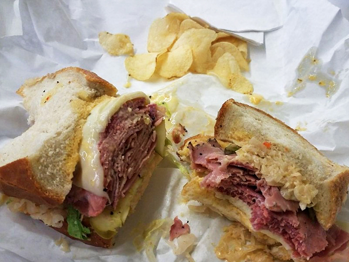The dynamic duo of lunchtime satisfaction: a hearty sub and crispy chips. Name a more iconic pair, I'll wait.