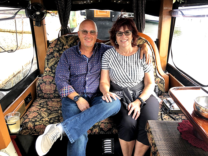 Couples retreat or friend-cation central? This gondola proves you're never too old for a floating slumber party - minus the actual slumber.