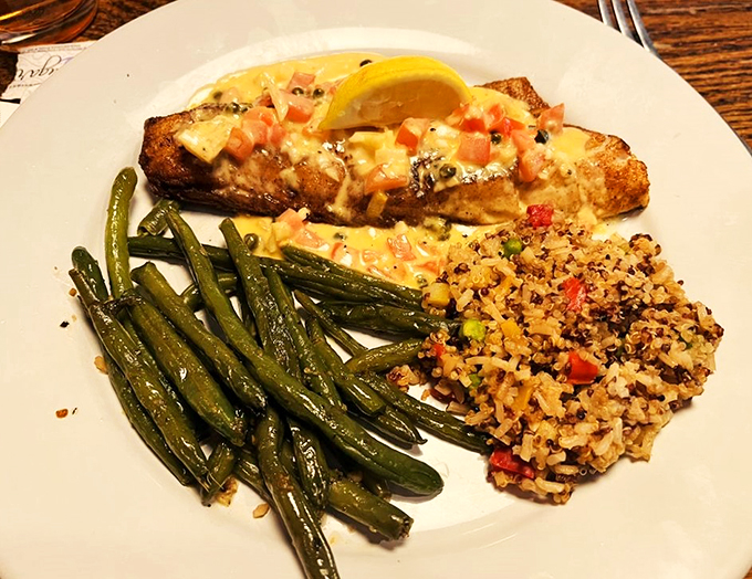 This walleye dish is pure Michigan magic, with a sauce that could make even non-fish-lovers change their minds.