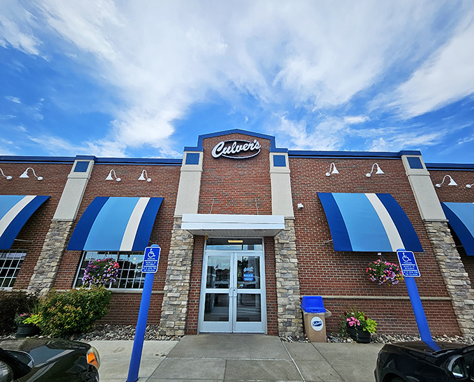 Wisconsin's gift to the world! Culver's blue awnings promise a land of ButterBurgers and frozen custard that's worth crossing state lines for.