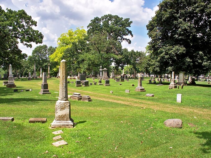 Rolling hills and ancient trees make this place prettier than a Bob Ross painting. Happy little tombstones, anyone?