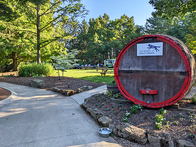 Wolf Creek's barrel of fun! This winery proves that sometimes, the best things come in wooden packages. Howl for more!