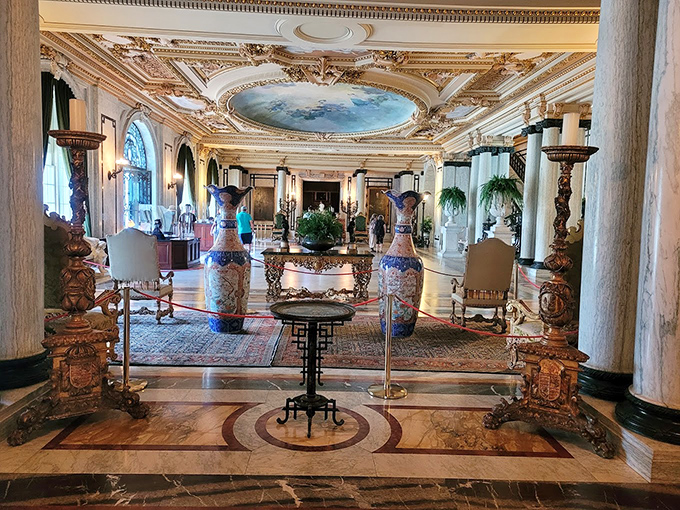 All aboard the luxury express! This vintage railcar's first-class all the way, no DeLorean needed.