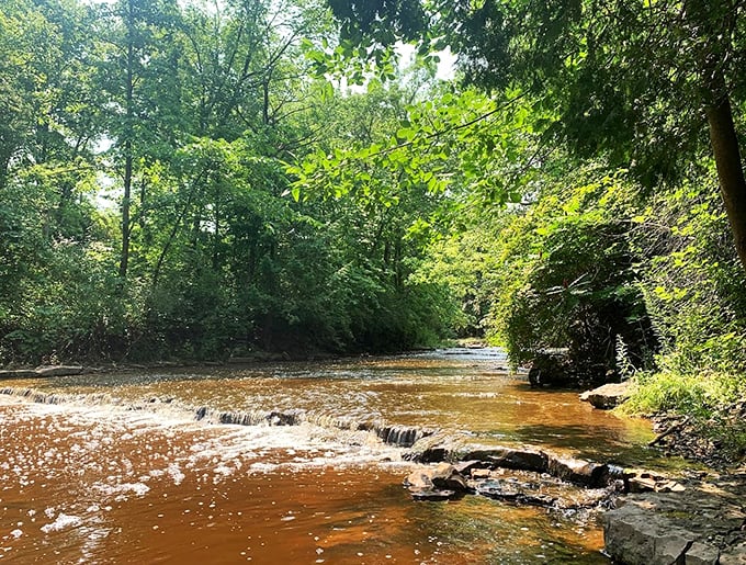 Nature's own amphitheater, where falling water provides an endless percussion performance.