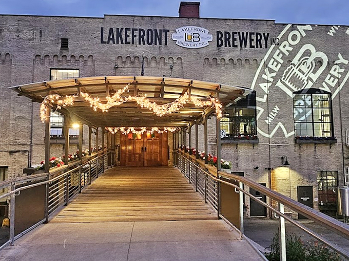 Where beer dreams come true! Lakefront's inviting entrance is like a yellow brick road leading to liquid gold.