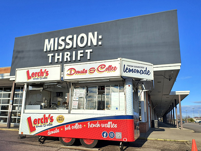 Fritter on wheels! Where apple fritters are portable paradise and glazed donuts defy gravity.
