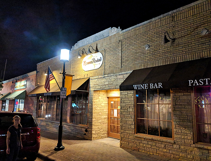 Cozy brick exterior, warm lighting, and the promise of tiramisu. Nonna Rosa's is the Italian comfort food hug you need.