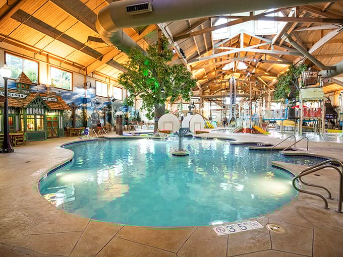 Where Wisconsin winters meet tropical fun. Who needs a beach when you've got this indoor paradise? Photo credit: Springs Water Park