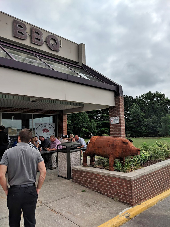 Who's the real pig in a blanket? You, wrapped in the cozy embrace of The Pit Stop's down-home barbecue goodness!