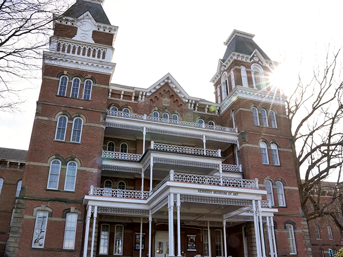 "Sprawling brick buildings with a dash of mystery. It's the ultimate test: are those shadows from your all-nighter or something more?"
