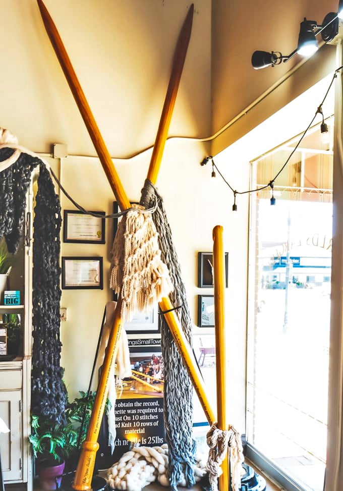 Grandma's hobby got an upgrade. Casey's giant tools make yarn-bombing look like child's play.