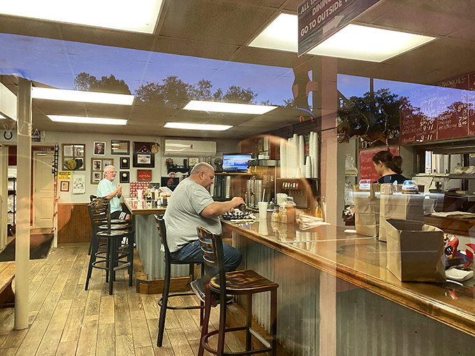 Bar none, the best seat in the house. Watch the BBQ magic unfold while you wait for your meaty treasure.