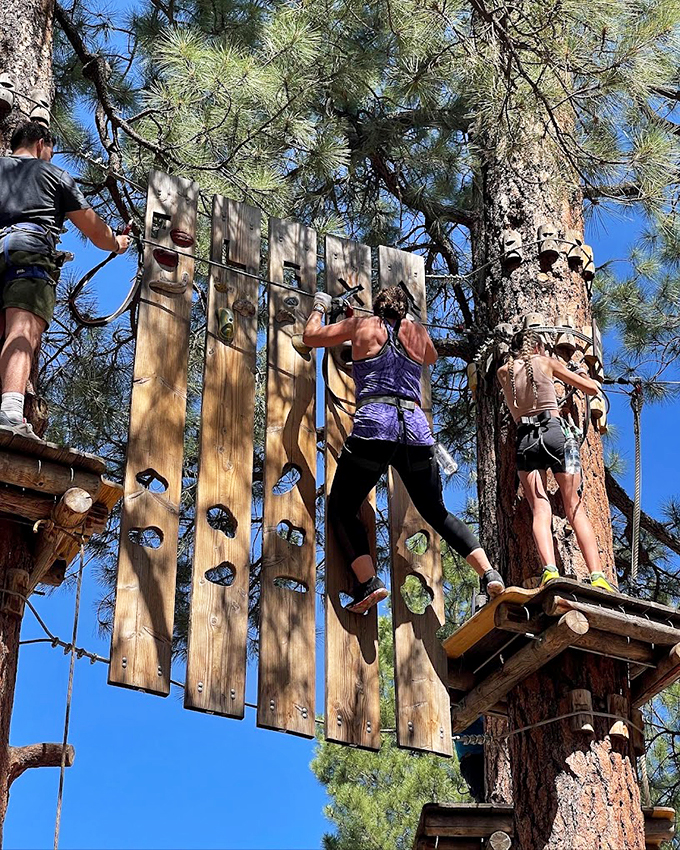 Who needs a stairmaster when you've got this? These thrill-seekers are getting a full-body workout with a side of adrenaline rush.
