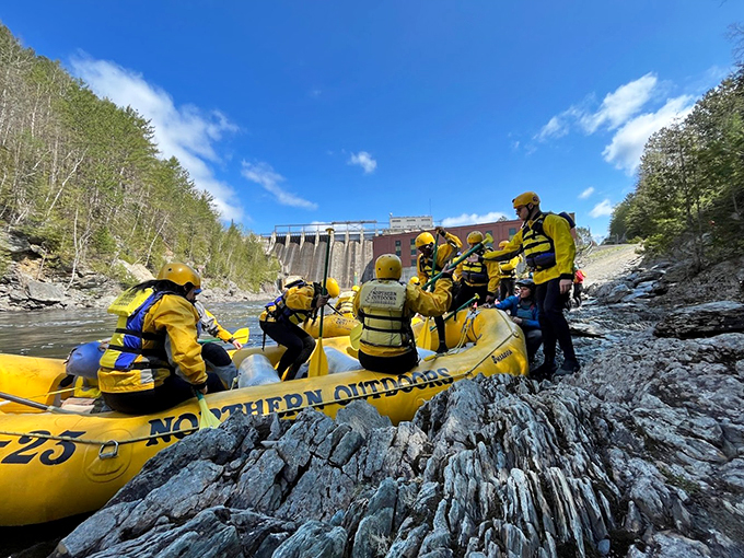 River guides or superheroes? These folks navigate rapids with the skill of a New York taxi driver during rush hour.