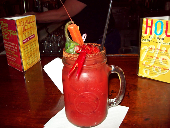 Is it a drink or a meal? This Bloody Mary comes with so many garnishes, it's like a garden party in a glass!