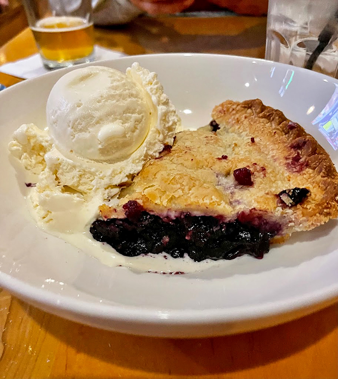 Wild Maine blueberry pie meets vanilla ice cream in a dessert that captures summer in every bite.