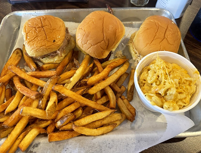 Classic sliders and hand-cut fries prove that sometimes the simple things in life are the most satisfying.