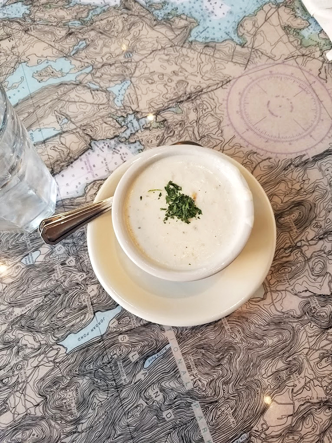 A bowl of clam chowder so creamy and rich, it could make a foggy Maine morning feel like pure sunshine. Photo credit: Shirley Kuan