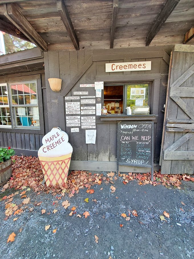 The happiest window in Vermont, where maple dreams come true one creemee at a time.