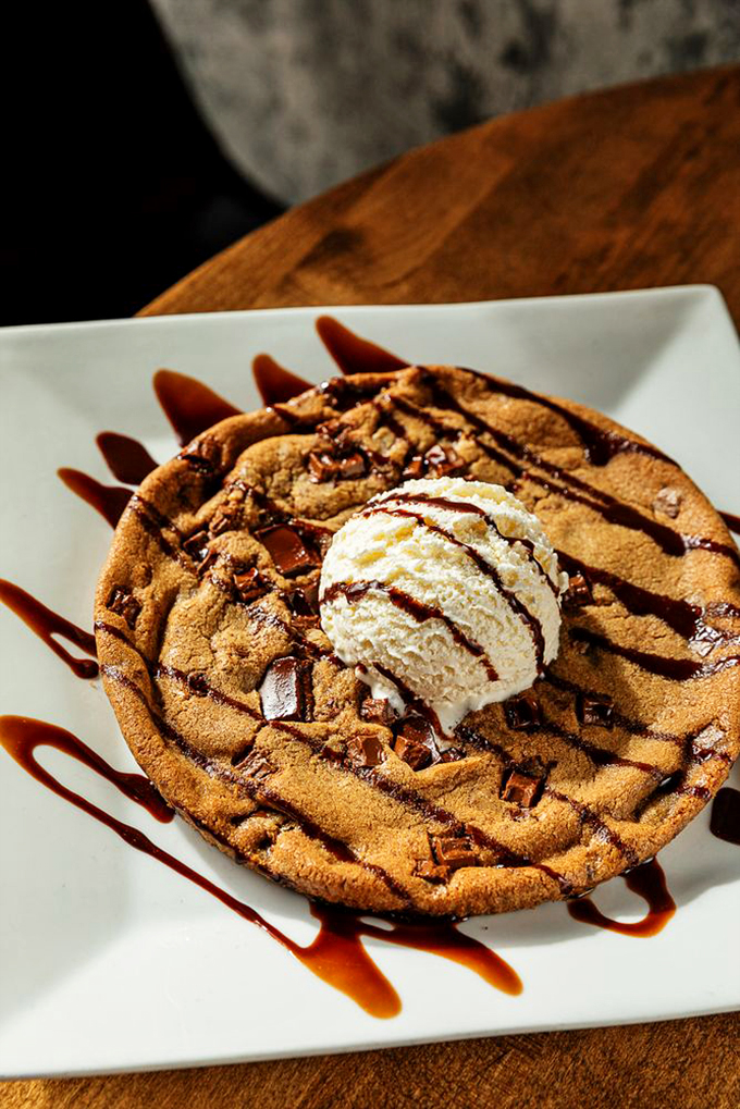 This cookie meets ice cream situation is what happens when comfort food goes to finishing school.