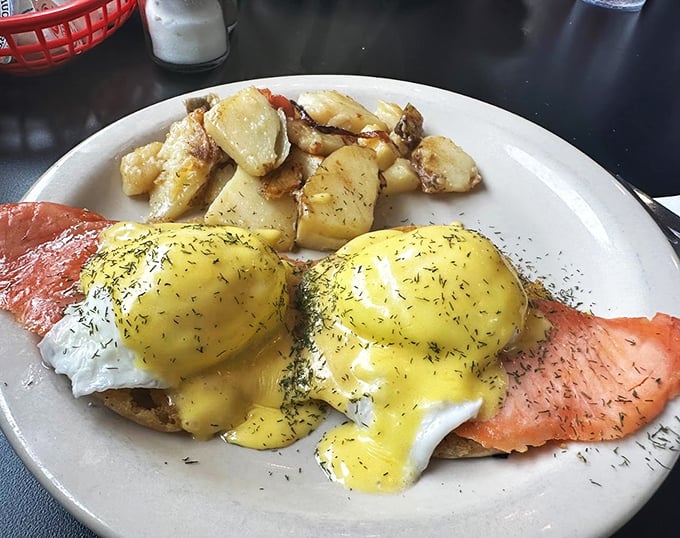 If perfection had a flavor, it would taste like Bob's Eggs Benedict. This dish is so precisely crafted, it could make a Swiss watchmaker weep with joy.