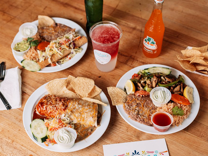 When enchiladas look this good, you know you're in for a treat - each plate is a canvas of Mexican culinary artistry.