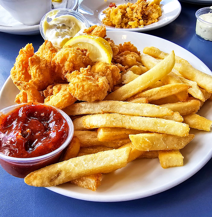 Golden-fried shrimp and hand-cut fries - sometimes the simplest pleasures make the most memorable meals.