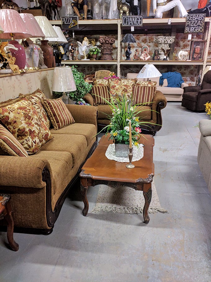 Cozy up to comfort! This living room setup is so inviting, you might forget you're shopping and accidentally take a nap.