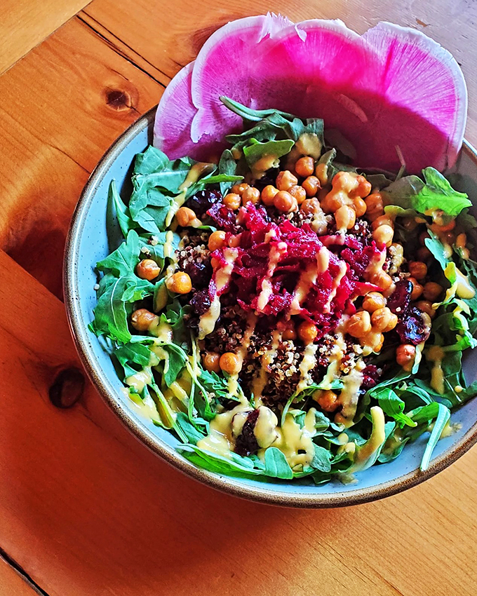 This bowl is so hearty and colorful, it's like autumn decided to throw a party on your plate. You're definitely invited!