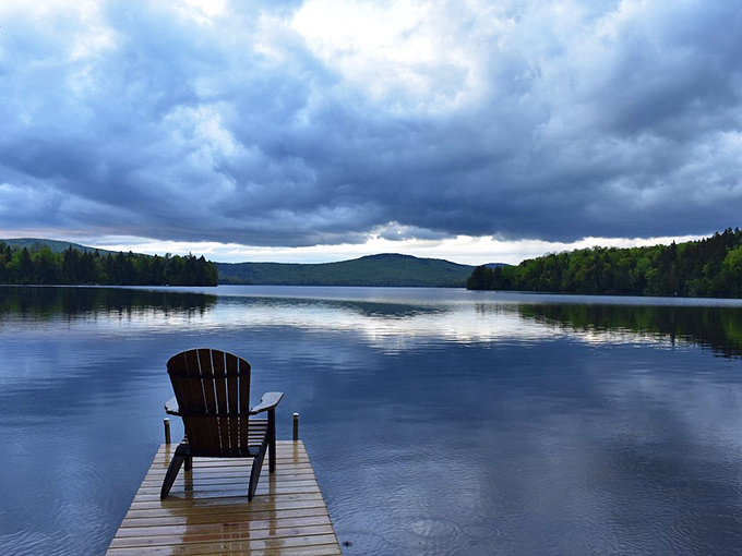 Sometimes the best seat in the house is an Adirondack chair on a dock, where lake views come with complimentary peace.