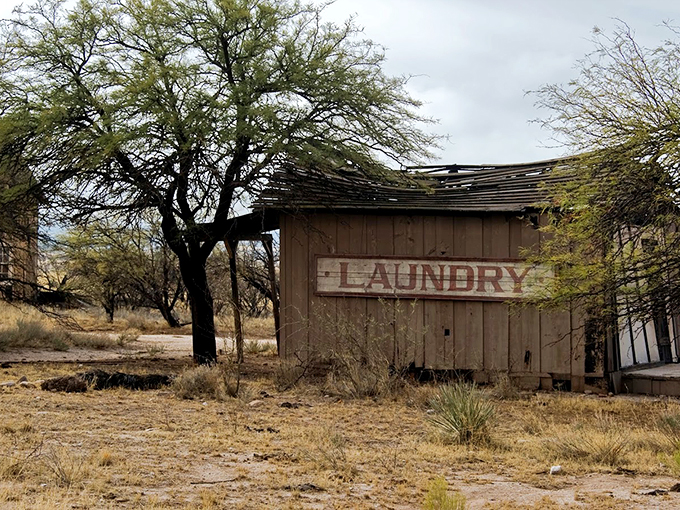 Even cowboys need clean duds! This laundry shack has seen its fair share of trail dust and campfire smoke. Photo credit: Lad
