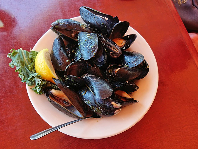 These mussels aren't just seafood &ndash; they're tiny black-shelled treasures in a fragrant wine bath. Photo credit: Gabriele Spannaus-Kuhn
