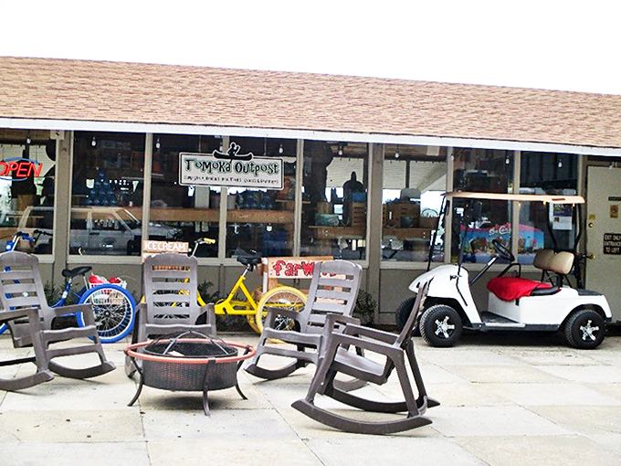 The Tomoka Outpost: where civilization meets wilderness! Stock up on snacks and souvenirs, because even Tarzan needs a keychain sometimes.