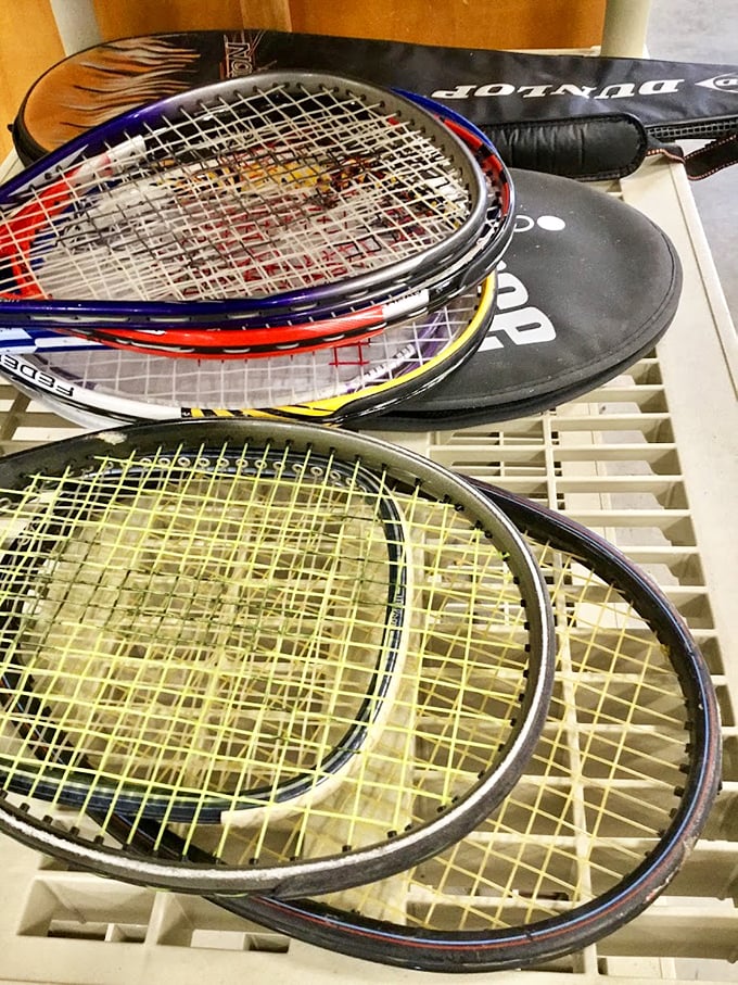 Game, set, match! These rackets are ready for their second serve, whether on the court or as quirky wall decor.