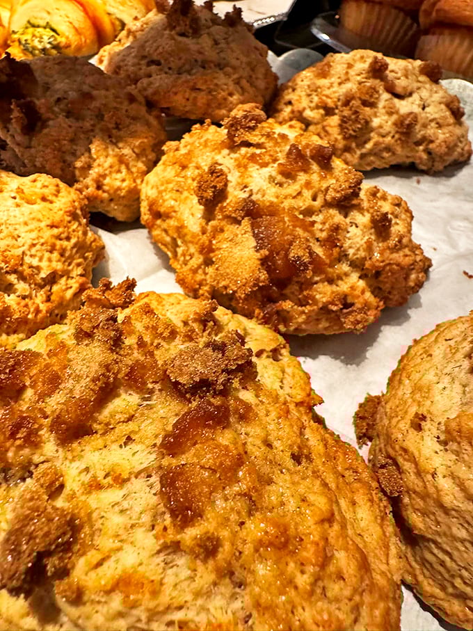 Rustic scones that would make any British grandmother nod in approval while secretly taking notes.
