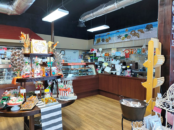 Shop Interior A candy shop or Santa's workshop? With treats galore and whimsical decor, this place brings out the kid in everyone.