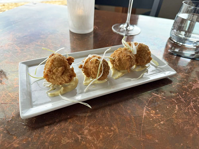 Crispy little bites of joy lined up like soldiers, ready to start your meal off right. Photo credit: Joe F.