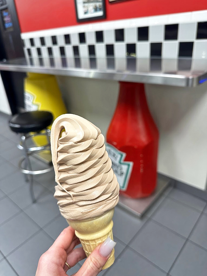 Swirled to perfection, this soft serve cone proves some things never need updating&mdash;they're already perfect.
