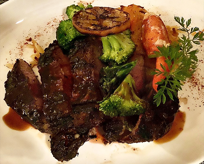 When meat becomes art: this perfectly charred steak with its rosy center tells you everything about Primo's dedication to craft. Photo credit: Bob I.