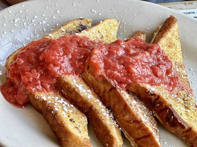 Sweet meets tart in this fruity French toast. It's like spring decided to throw a party on your plate.