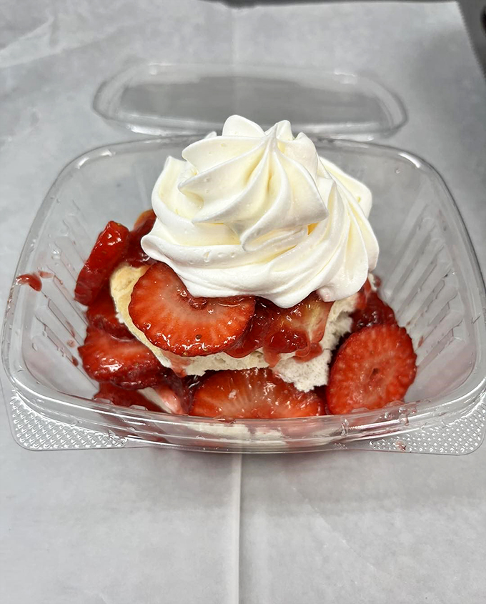 Fresh strawberries and whipped cream create a dessert that's both nostalgic and Instagram-worthy.