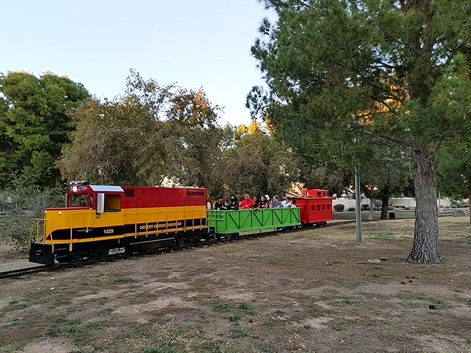 Forget the Hogwarts Express, this is the real magic train ride. It's powered by pure childhood joy and maybe a little parental nostalgia. Photo credit: Angela W.
