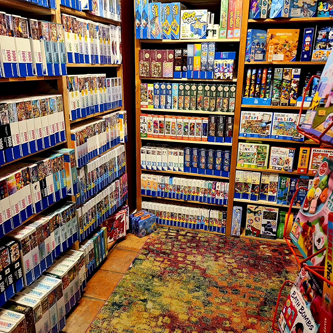 Puzzle paradise or jigsaw jungle? This aisle is where 1000-piece puzzles go to challenge even the most patient puzzle masters.