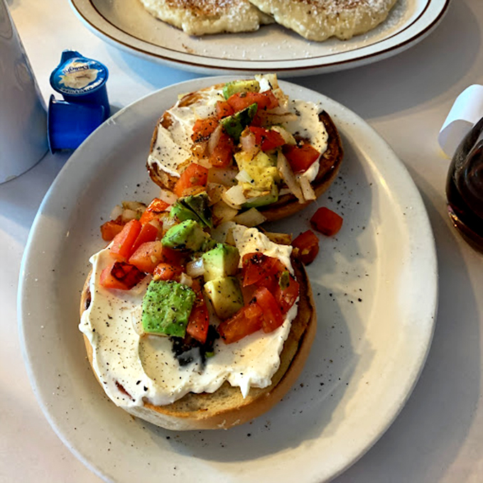 Avocado toast, step aside! This bagel creation is a flavor explosion that'll make your taste buds do a happy dance. 